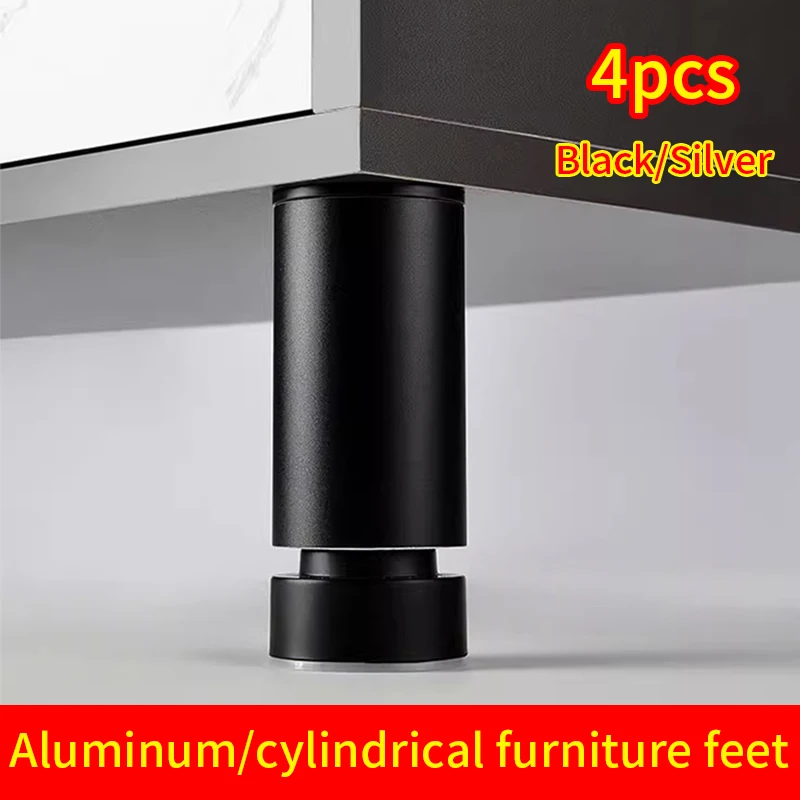 Aluminum-furniture-feet-adjustable-black-cabinet-feet-TV-cabinet-coffee ...