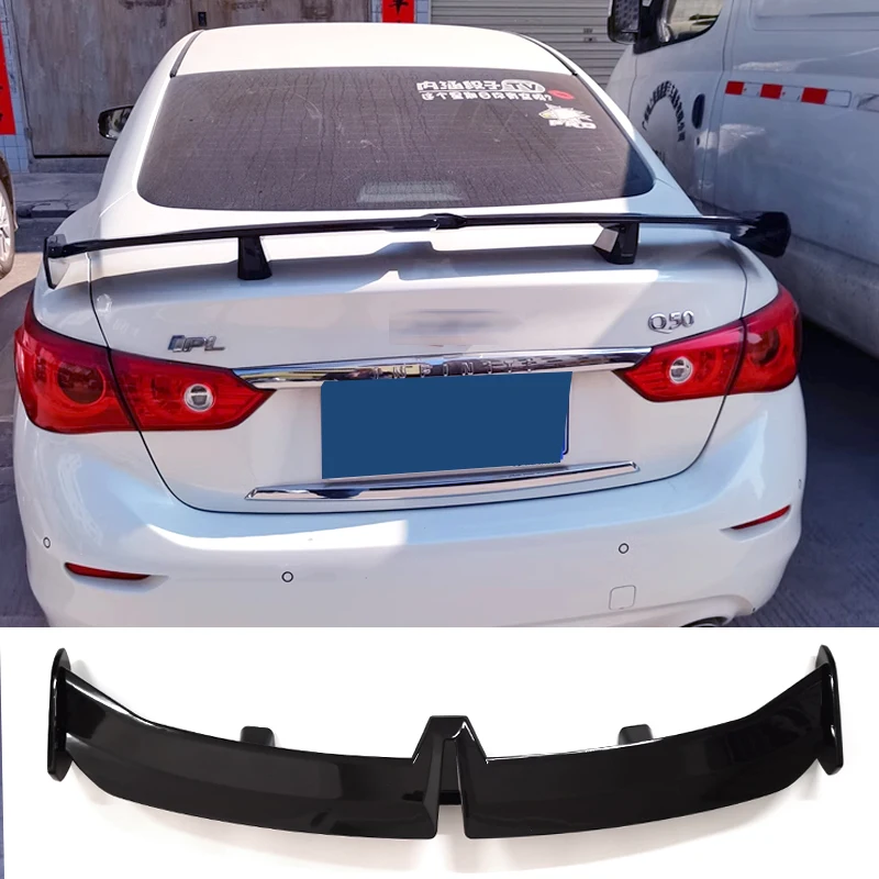 Rear-Wing-for-Infiniti-Q50-Spoiler-2013-to-2017-Type-W-Glossy-Black-ABS ...