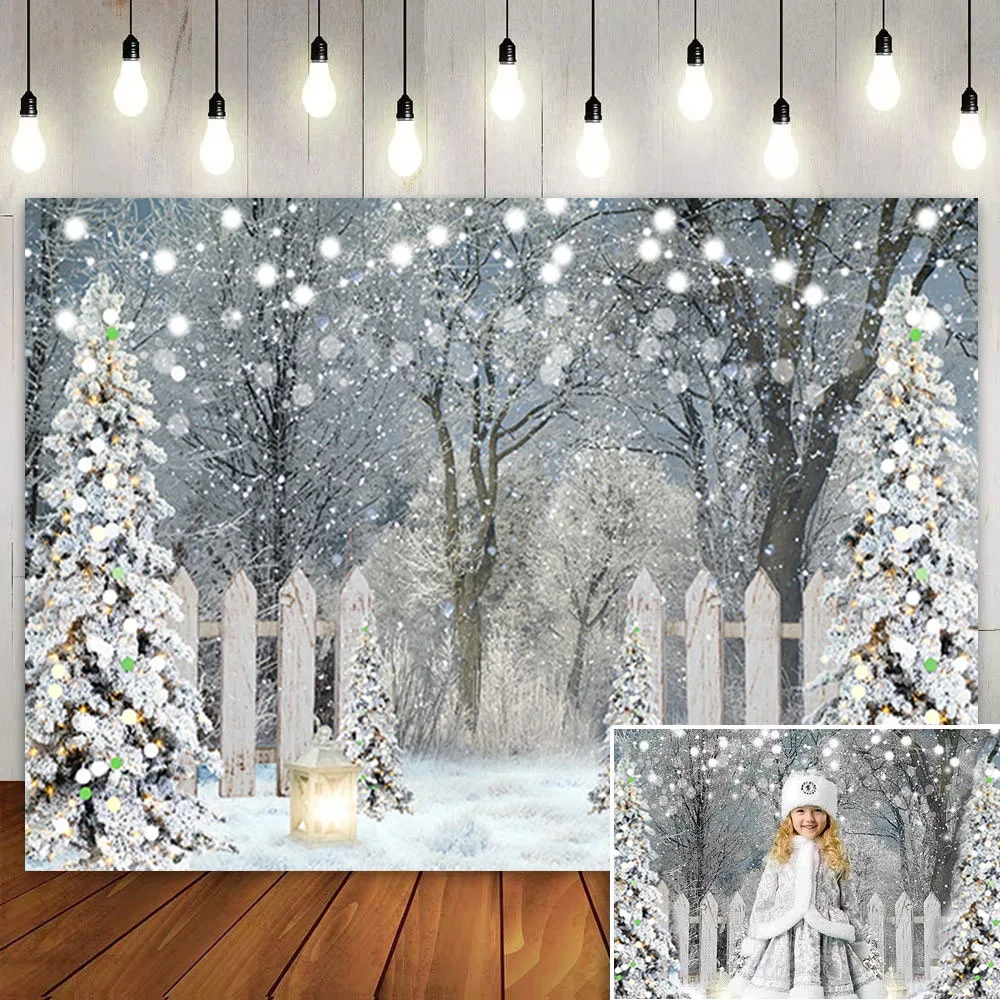 Winter-Forest-Christmas-Backdrop-Wonderland-Snow-Scene-Photography ...
