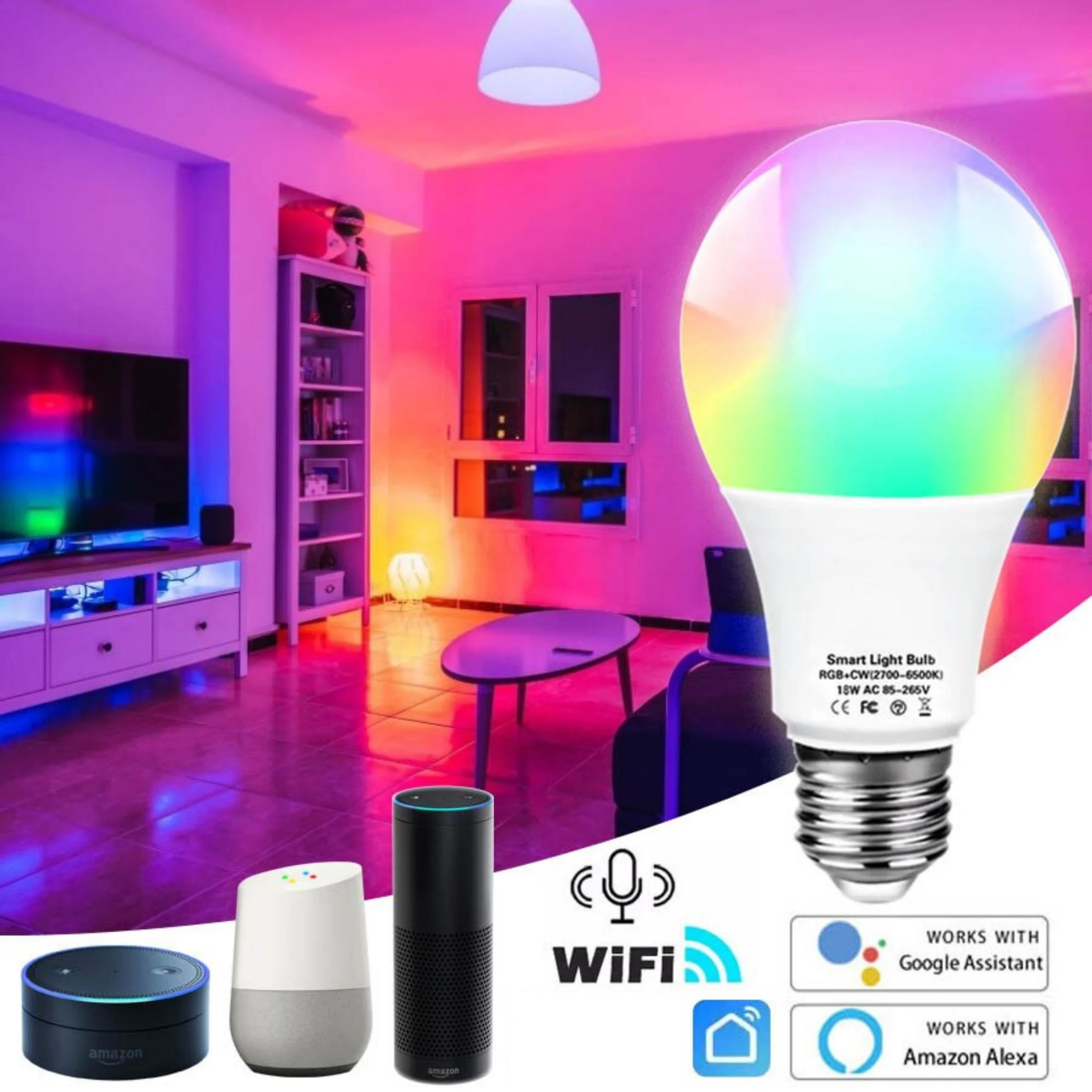 L-mpada-LED-Smart-Wifi-L-mpada-Inteligente-Tuya-RGB-CW-WW-Alexa-E27 ...