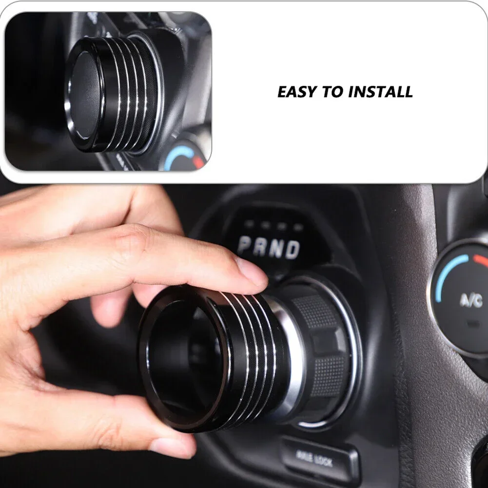 Perfect-Fit-Black-Gear-Shift-Switch-Button-Knob-Cover-Ring-for-Dodge ...