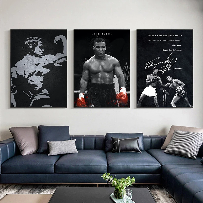 Moose-Boxing-Mike-Tyson-Poster-Art-Canvas-Paintings-and-Print-Wall-Art ...