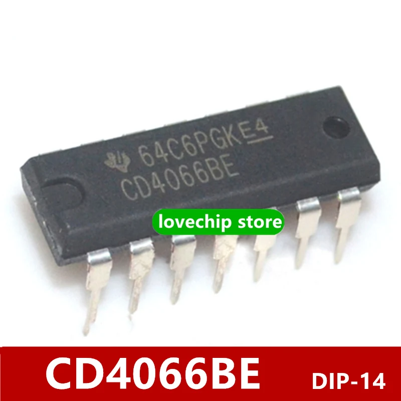 10pcs Brand new Original CD4066BE CMOS Four way bidirectional switch 4066 CD4066 DIP14