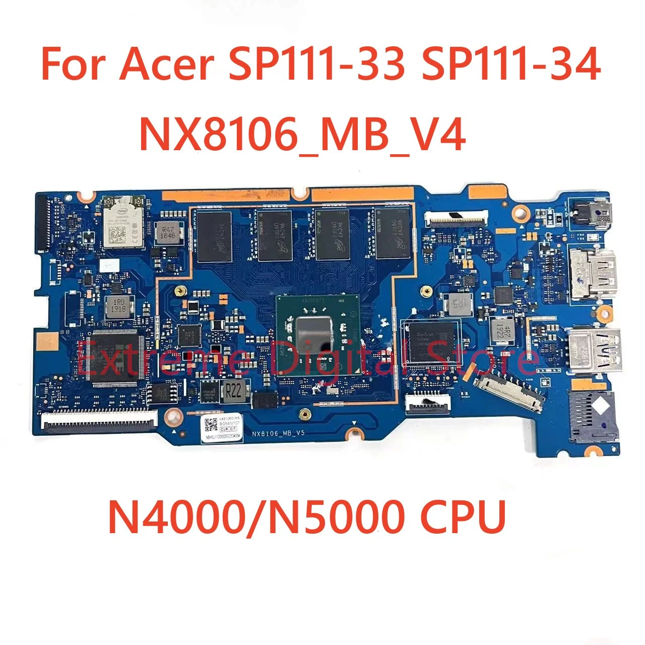 에이서 SP111 33 SP111 34 노트북 마더보드용 NX8106_MB_V4 V5, W/ N4000/N5000 CPU ...