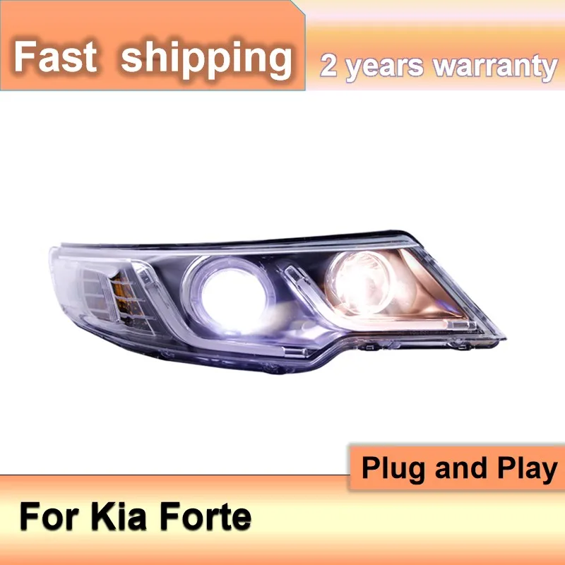 LED-DRL-Bi-Xenon-Lens-Far-is-Farol-para-Kia-Forte-2010-2015-Farol ...