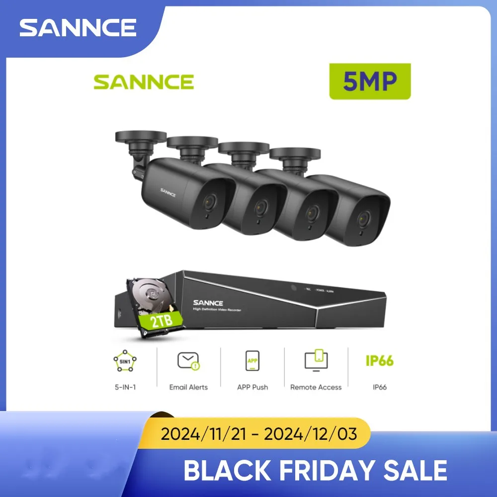 SANNCE-8CH-5MP-Lite-Video-Security-System-CCTV-Kit-With-4X-5MP ...