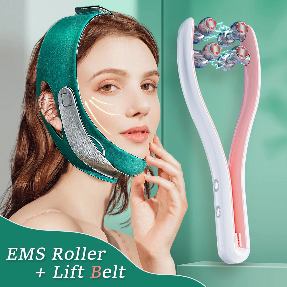 EMS-Face-Lifting-Roller-RF-Double-Chin-V-Face-Shaped-Facial-Massager ...