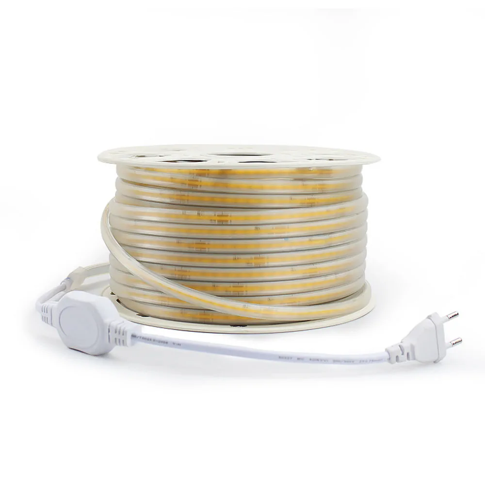AC COB 220V LED Strip Light Lamp 220 V Flexible 0.5M-30M 360Led/M High ...