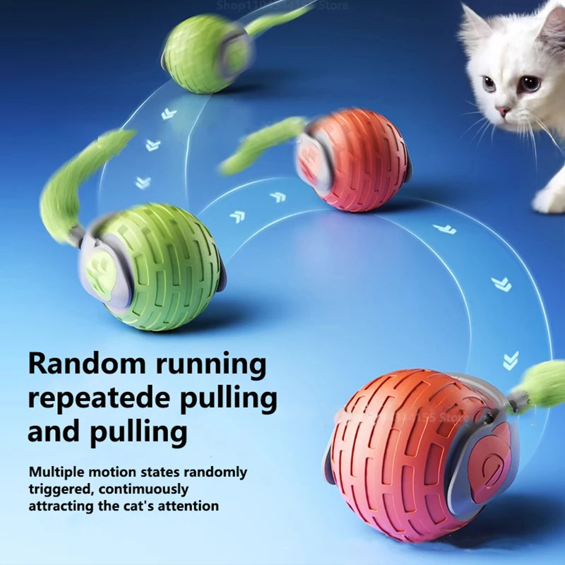 New Smart Interactive Cat Toys Ball Auto Electric Rolling Ball Toy for ...