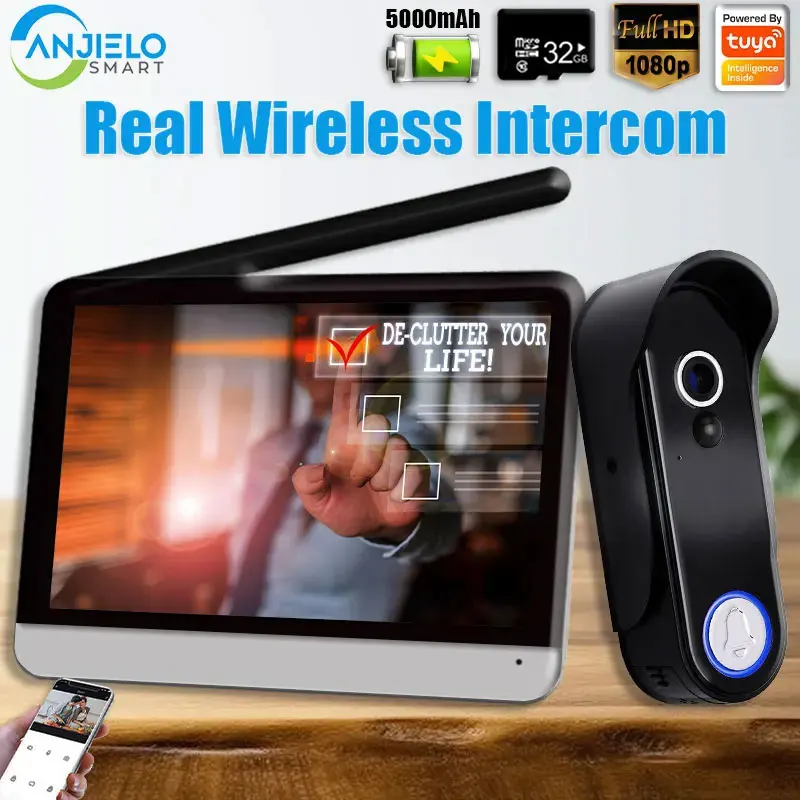 Wireless-Voice-Intercom-Doorbell-2-Way-Talk-Camera-Video-Intercom ...