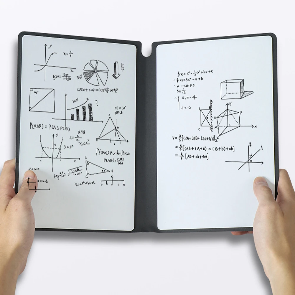 A5 Reusable Whiteboard Notebook Leather Memo Free Whiteboard Pen ...