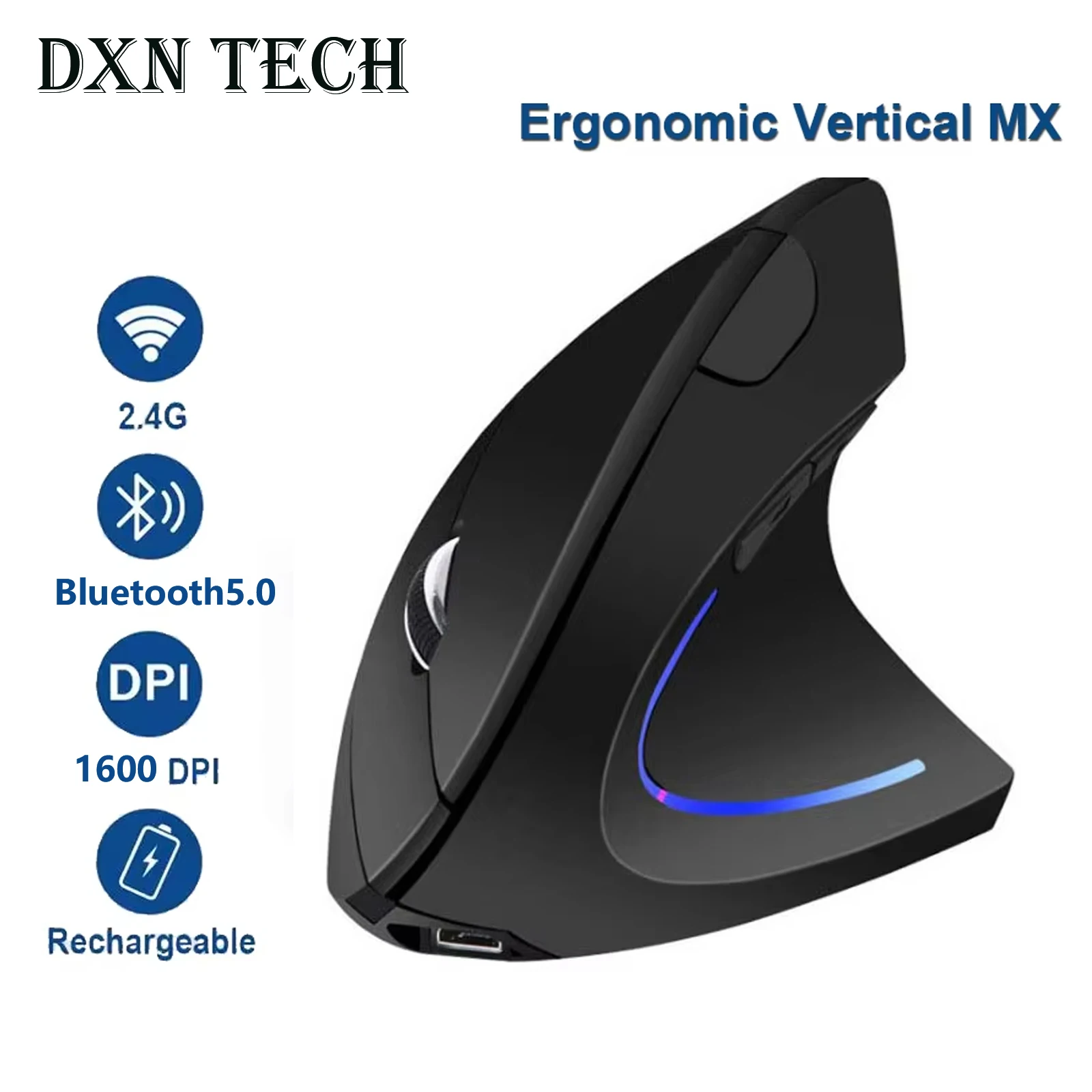 Vertical-Ergonomic-Gaming-Mouse-Wireless-Rechargeable-Gamer-Mause-Kit ...