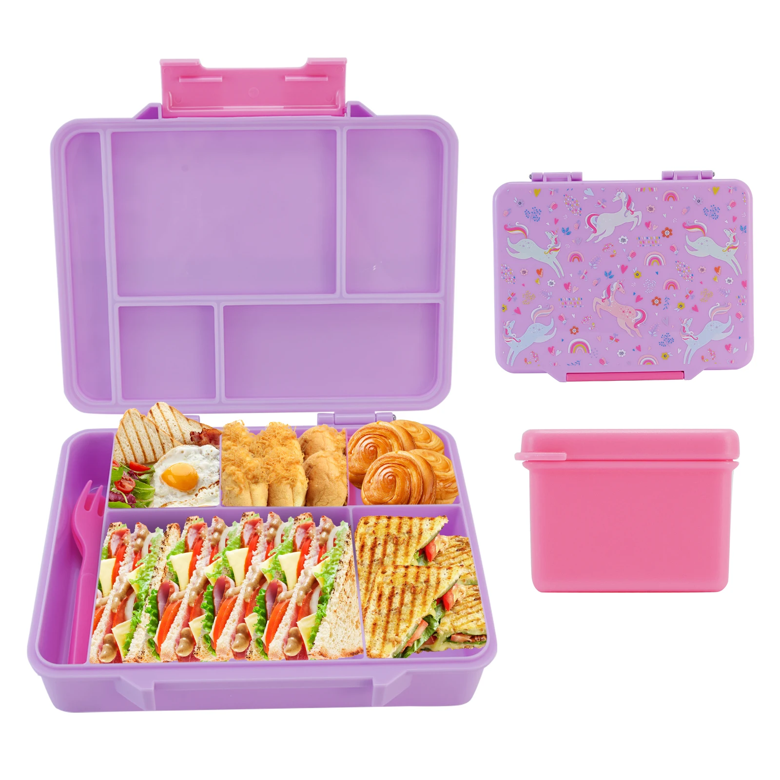 Leak-proof-Bento-Lunch-Box-Lunch-Food-Containers-with-5-Compartment ...