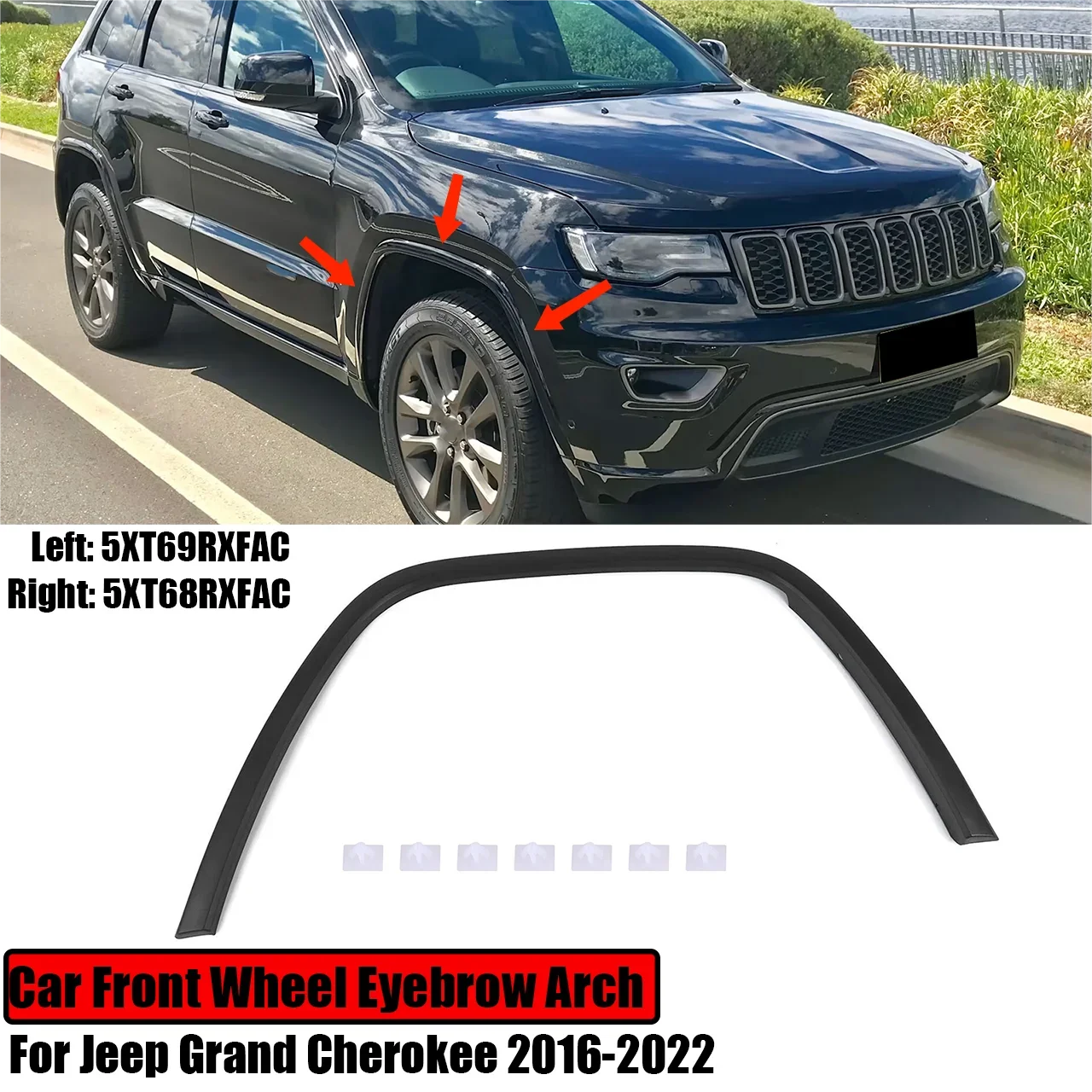 For-2016-2022-Jeep-Grand-Cherokee-Car-Front-Wheel-Eyebrow-Arch-Fender ...