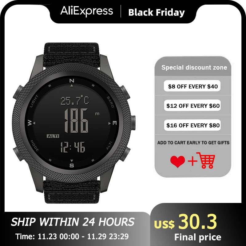 NORTH-EDGE-APACHE-46-Men-Digital-Watch-Outdoor-Sports-Running-Swimming ...