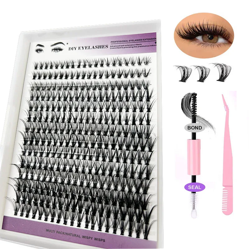 DIY-Eyelash-Extension-Kit-280pcs-Individual-Eyelases-Mix-Lash-Clusters ...