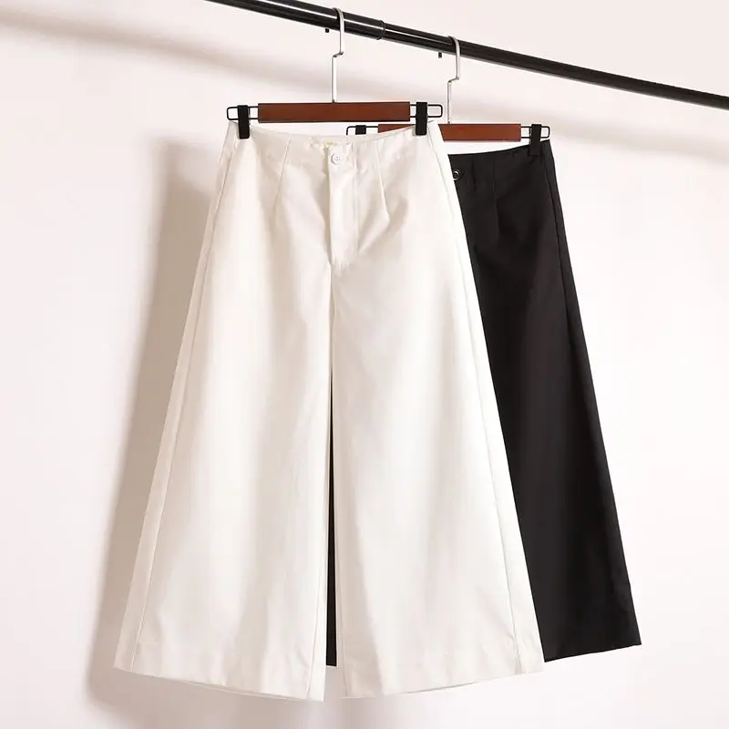 Sagging-White-Split-Wide-Leg-Pants-Women-s-Style-High-Waist-Loose ...