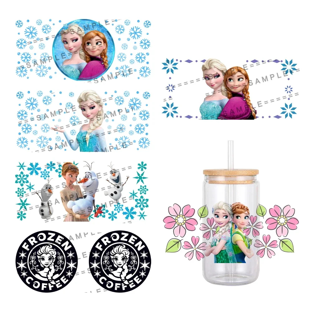 Disney-Princess-Cartoon-Frozen-Elsa-Anna-UV-DTF-Transfer-Sticker ...