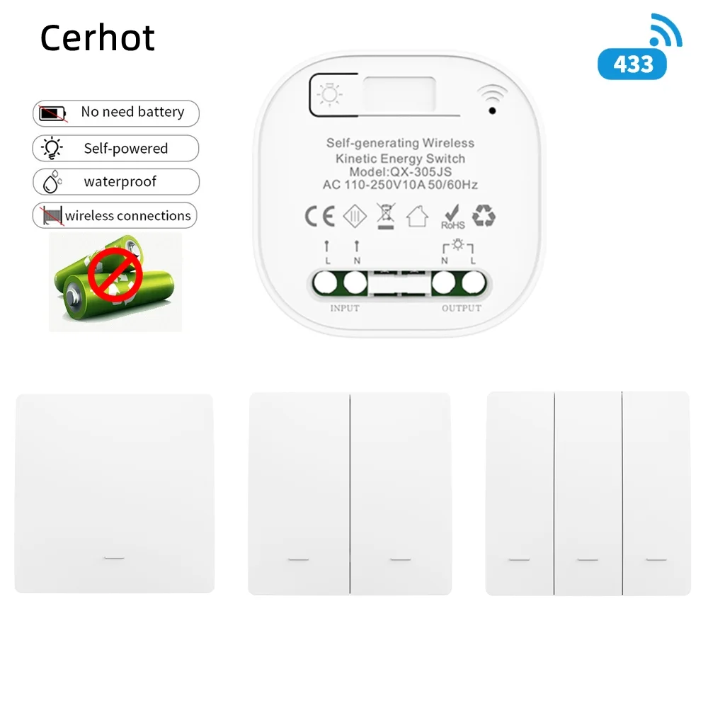 Wireless-self-powered-switch-household-remote-control-Push-button ...