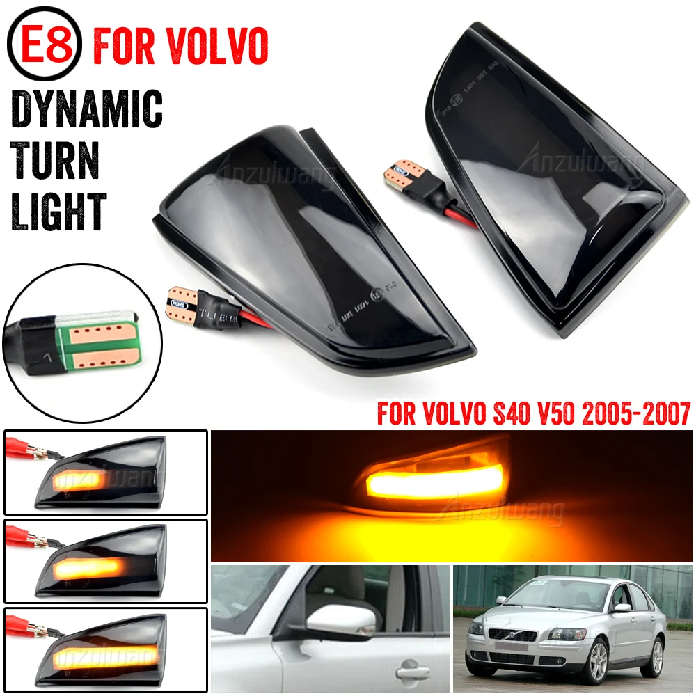 For-Volvo-V50-2004-2008-Prefacelift-LED-Dynamic-Turn-Signal-Light-For ...