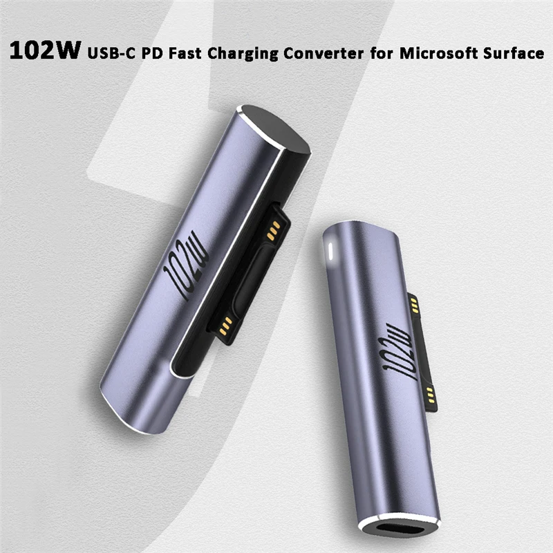 102W-USB-Type-C-PD-Fast-Charging-Plug-Converter-for-Microsoft-Surface ...