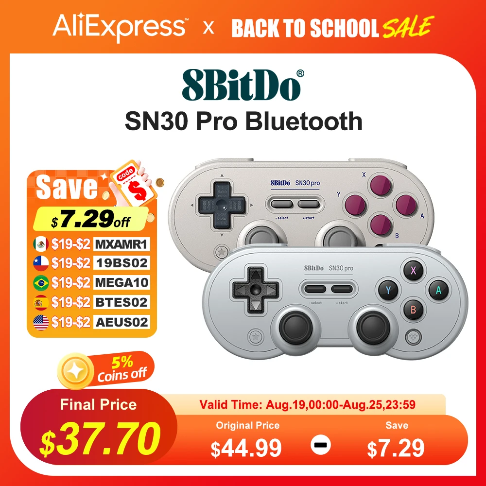 8Bitdo-SN30-Pro-Bluetooth-Controller-Gamepad-for-Nintendo-Switch-PC-Windows-10-11-Steam-Deck ...