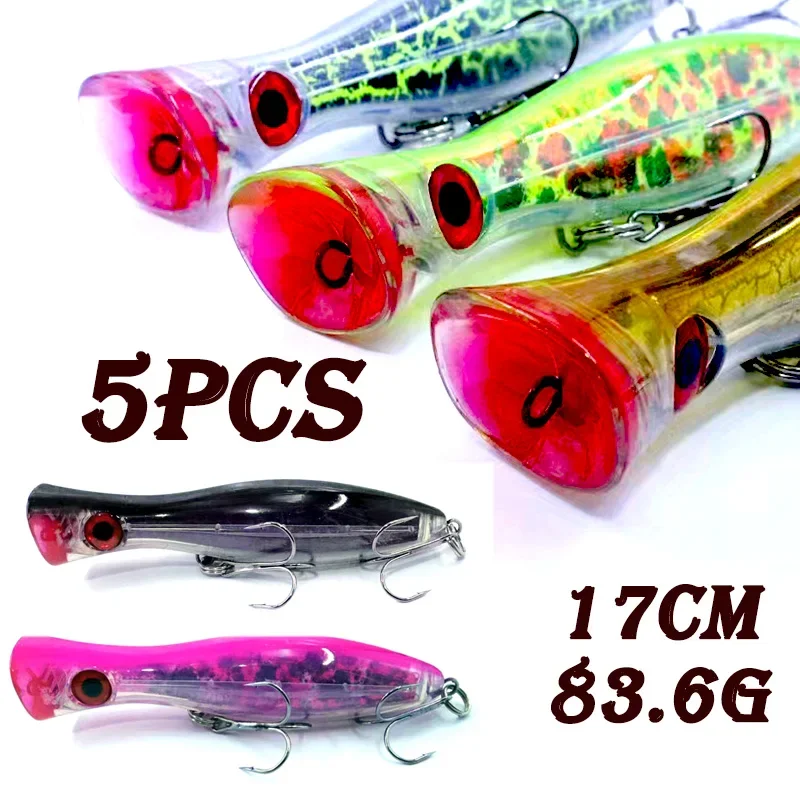 Popper-Fishing-Lures-17cm-83-6g-Saltwater-Topwater-Floating-Wobbler ...