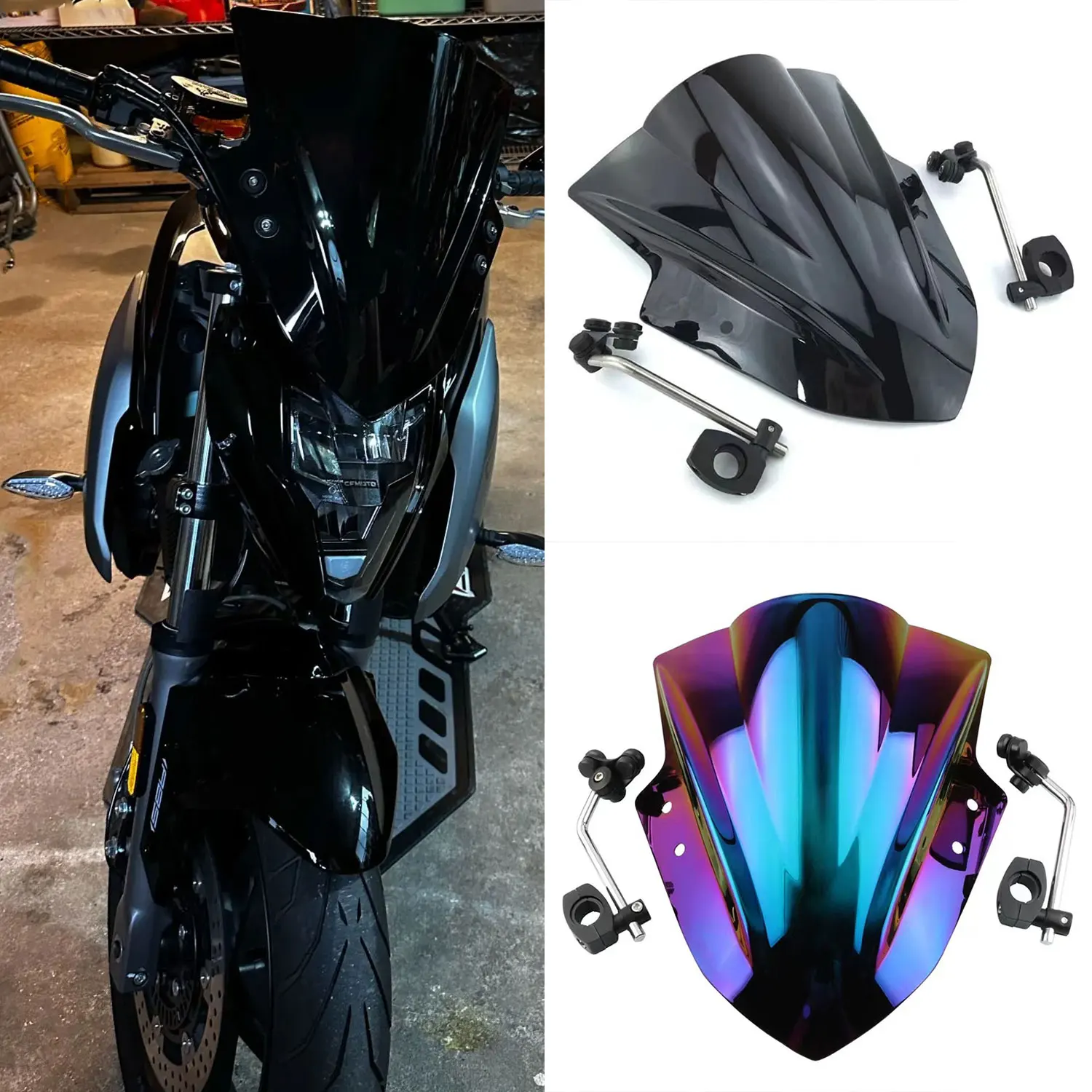 For CFMOTO 300NK 650 NK 650NK 400NK 250NK Adjustable Bracket 7/8" 22mm ...