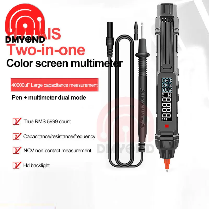 TS20B-4000-Digits-Pen-Type-Digital-Multimeter-AC-DC-600V-40mF ...