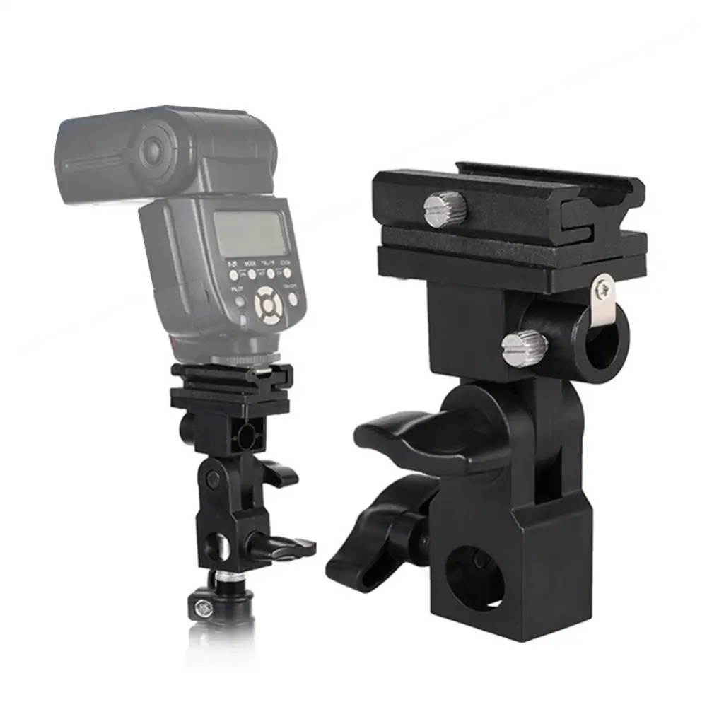 Photo-Flash-Adapter-Hot-Shoe-Swivel-Mount-Light-Stand-Bracket-B ...