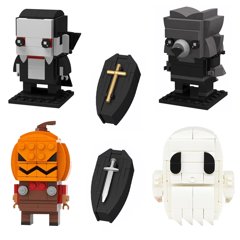 Halloween-Building-Blocks-MOC-Square-Head-Model-Vampire-Pumpkin-Man ...