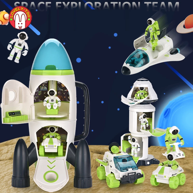 Acousto Optic Space Rocket Toy Astronaut Spaceship Toys Model Shuttle ...