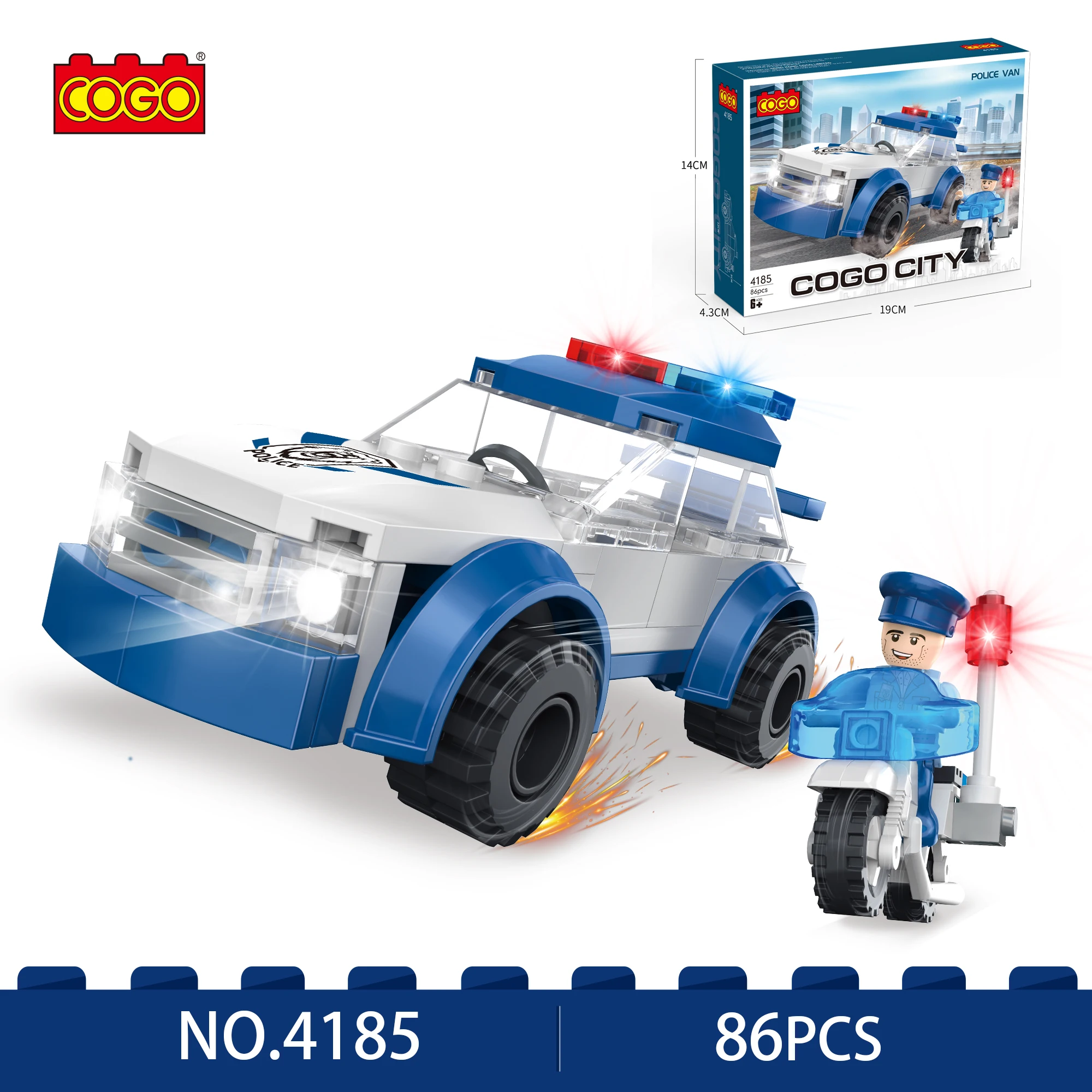 COGO-Motorized-Police-Car-Toy-Building-Blocks-Ghostbusters-Themed-Ecto ...