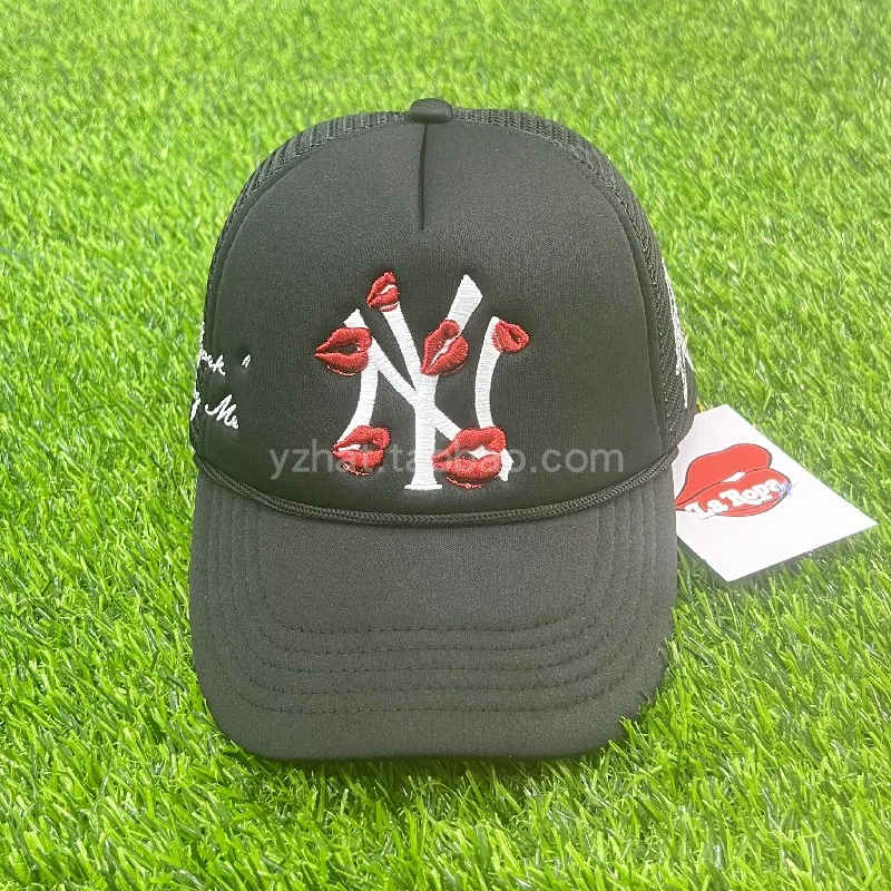 2024-Summer-New-Men-s-Baseball-Cap-Truck-Hat-Letter-Red-Lip-Embroidery ...