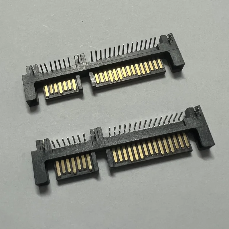 SATA Connector Male 7P+15P 22Pin Hard disk interface Curved Pin ...