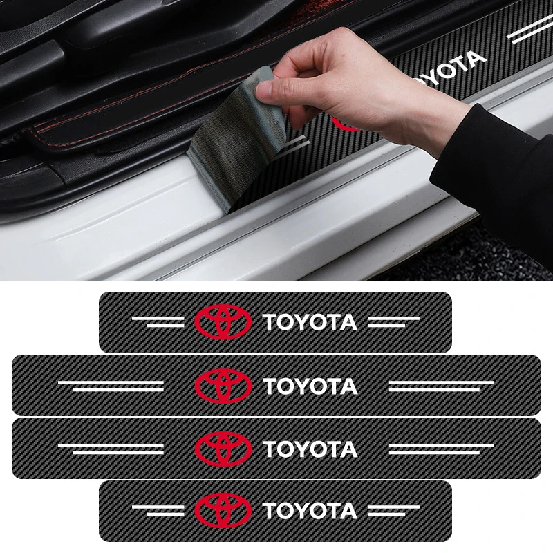 Car-Door-Plate-Carbon-Fiber-Threshold-Protector-Sticker-Styling-for ...
