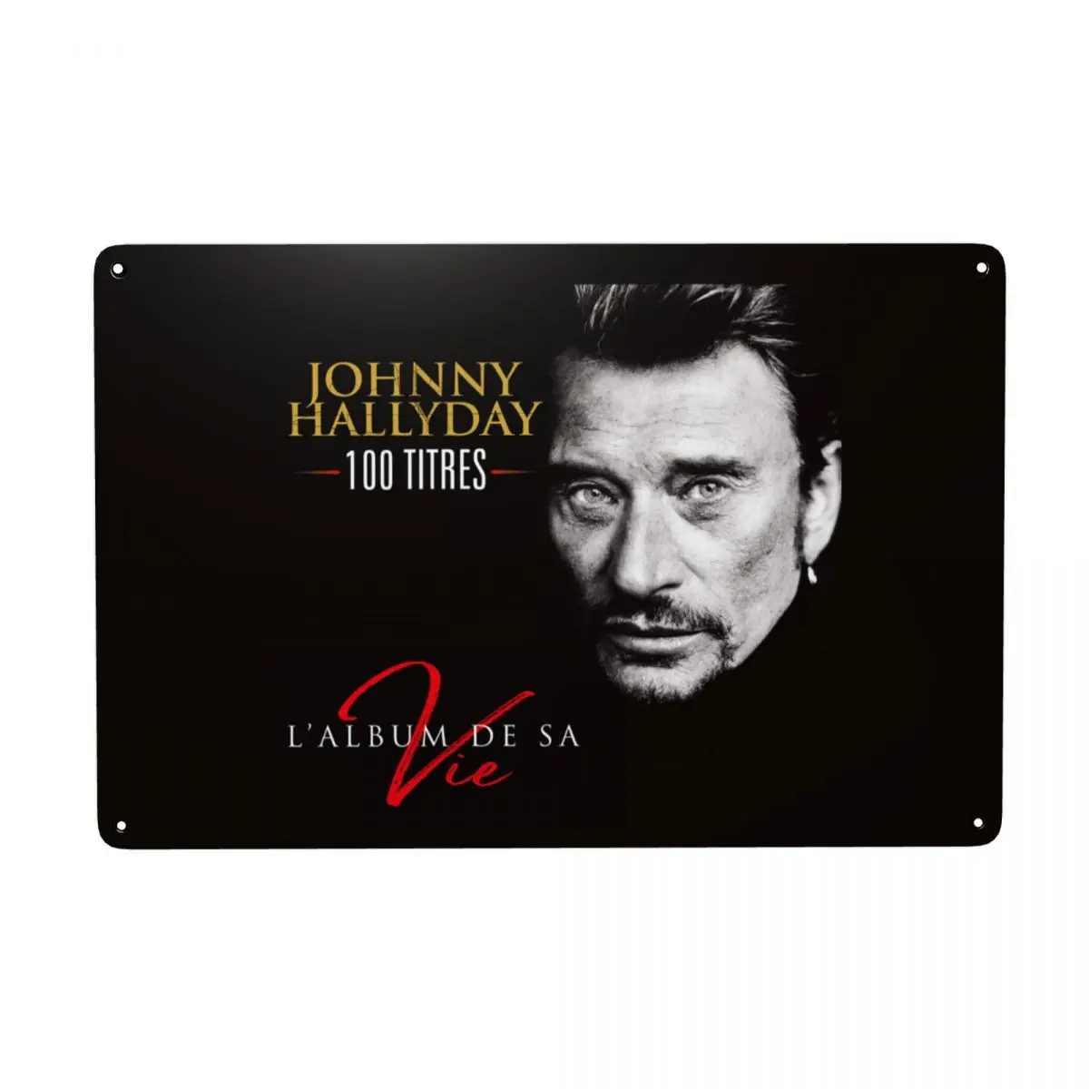 Plaque-d-corative-en-m-tal-Johnny-Hallyday-chanteur-fran-ais-rock-r-tro ...