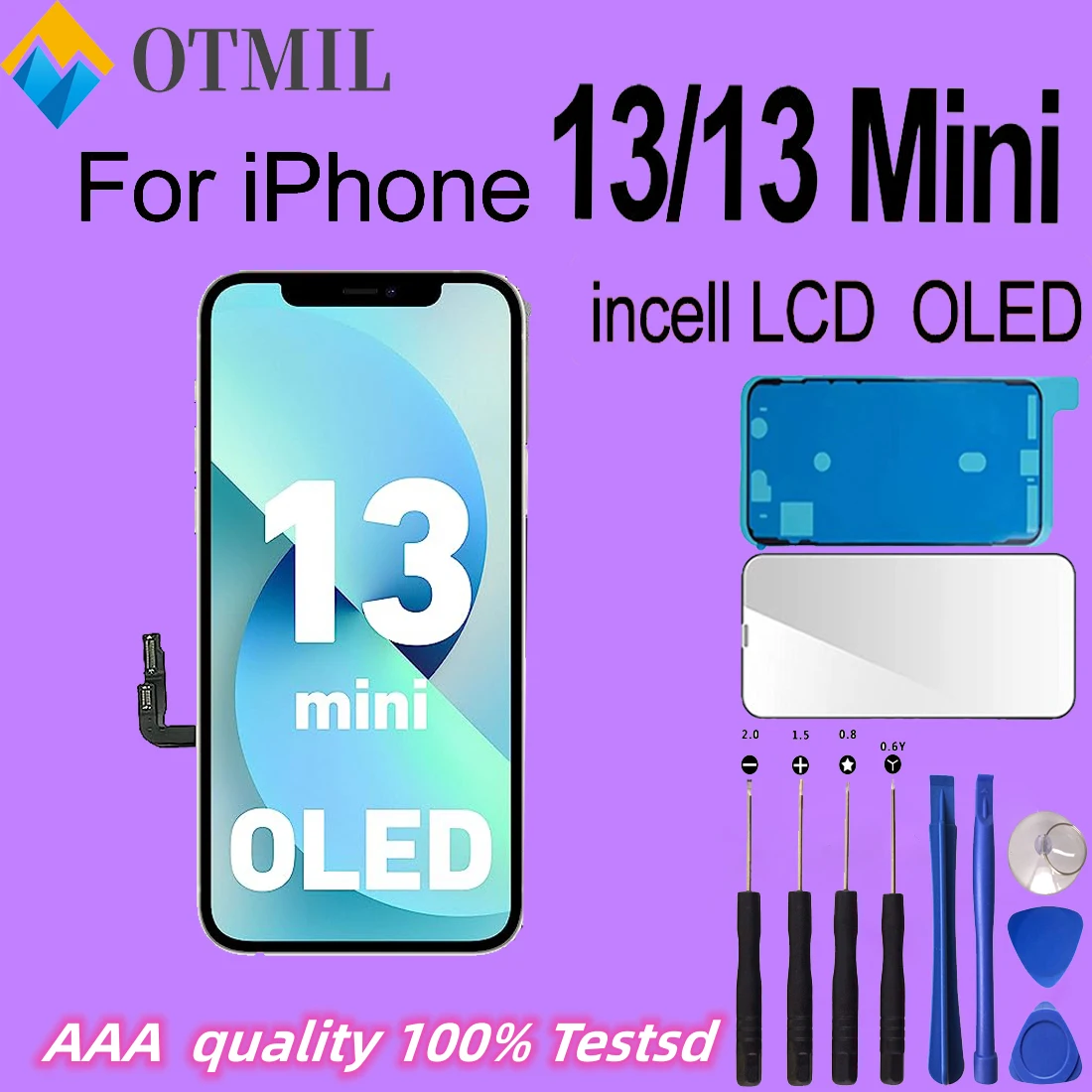 AA++ LCD Display For iPhone X 13 13 Mini OLED 3D Touch Screen Incell ...