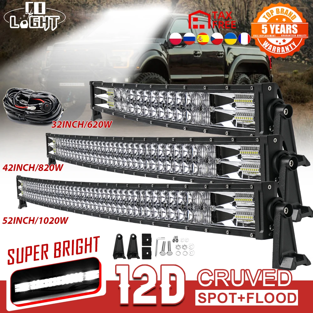 Co Light 52" 12v 24v Offroad Led Light Bar Spot Flood Combo Beam ...