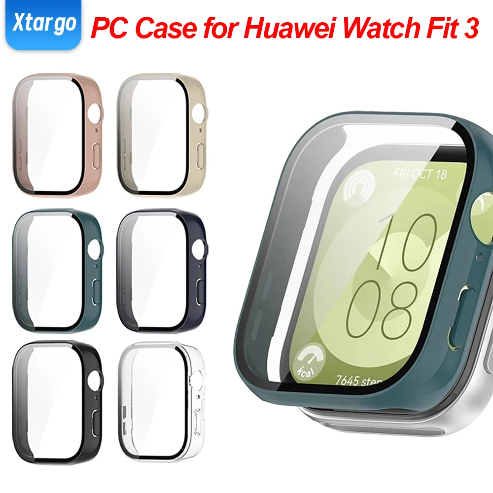 PC-Case-Tempered-Glass-for-Huawei-Watch-Fit-3-Smartwatch-Screen ...