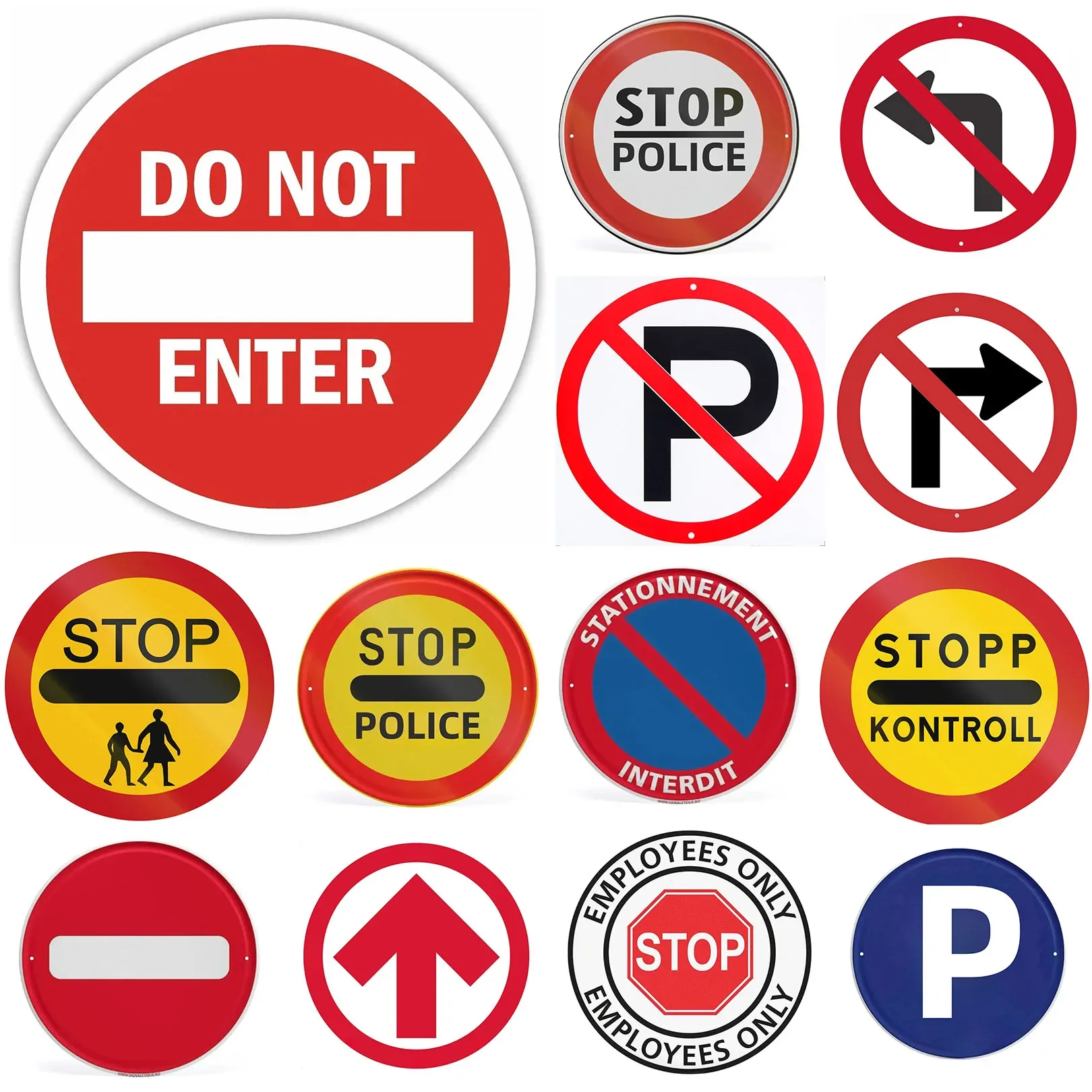 No-entre-en-letreros-redondos-de-Metal-Retro-pintura-de-hierro-nost ...