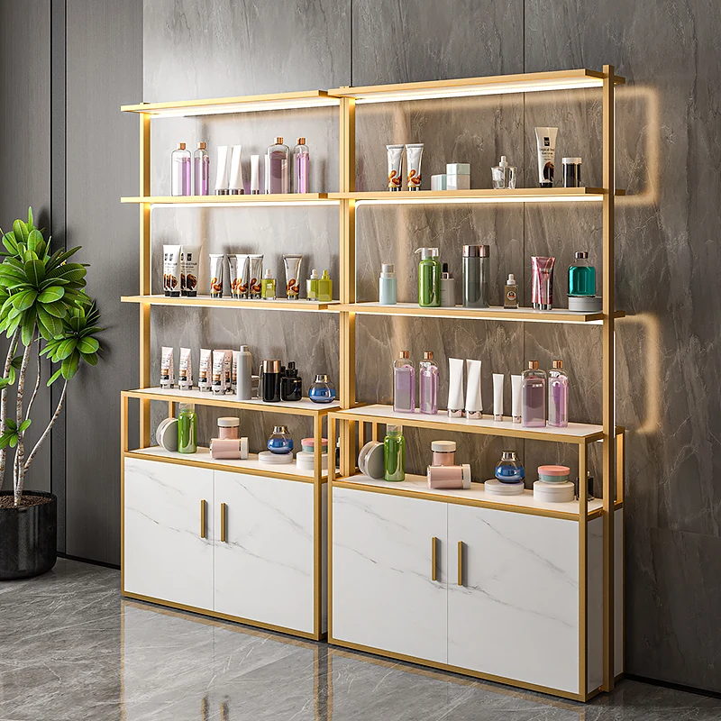 Light luxury skin care product display cabinet, beauty salon display ...
