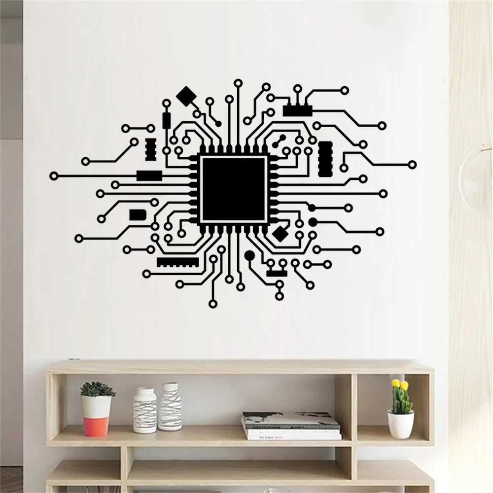 Circuit-Board-Technology-Computer-Wall-Sticker-Cpu-IT-Digital-Music ...