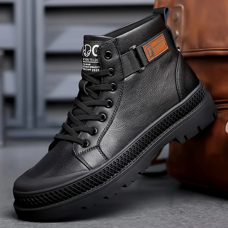 Brand-Men-Casual-Boots-Comfortable-Lace-up-High-Top-Boots-Luxury ...