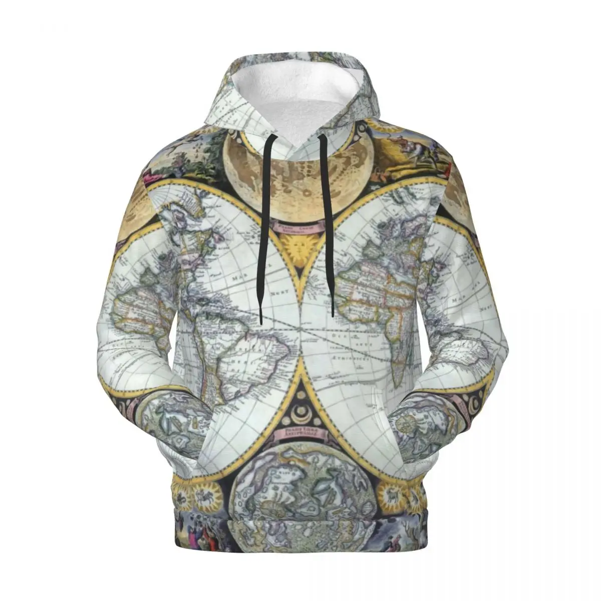 Earth-Map-Hoodies-Spring-Antique-World-Map-Street-Style-Hooded-Shirt ...