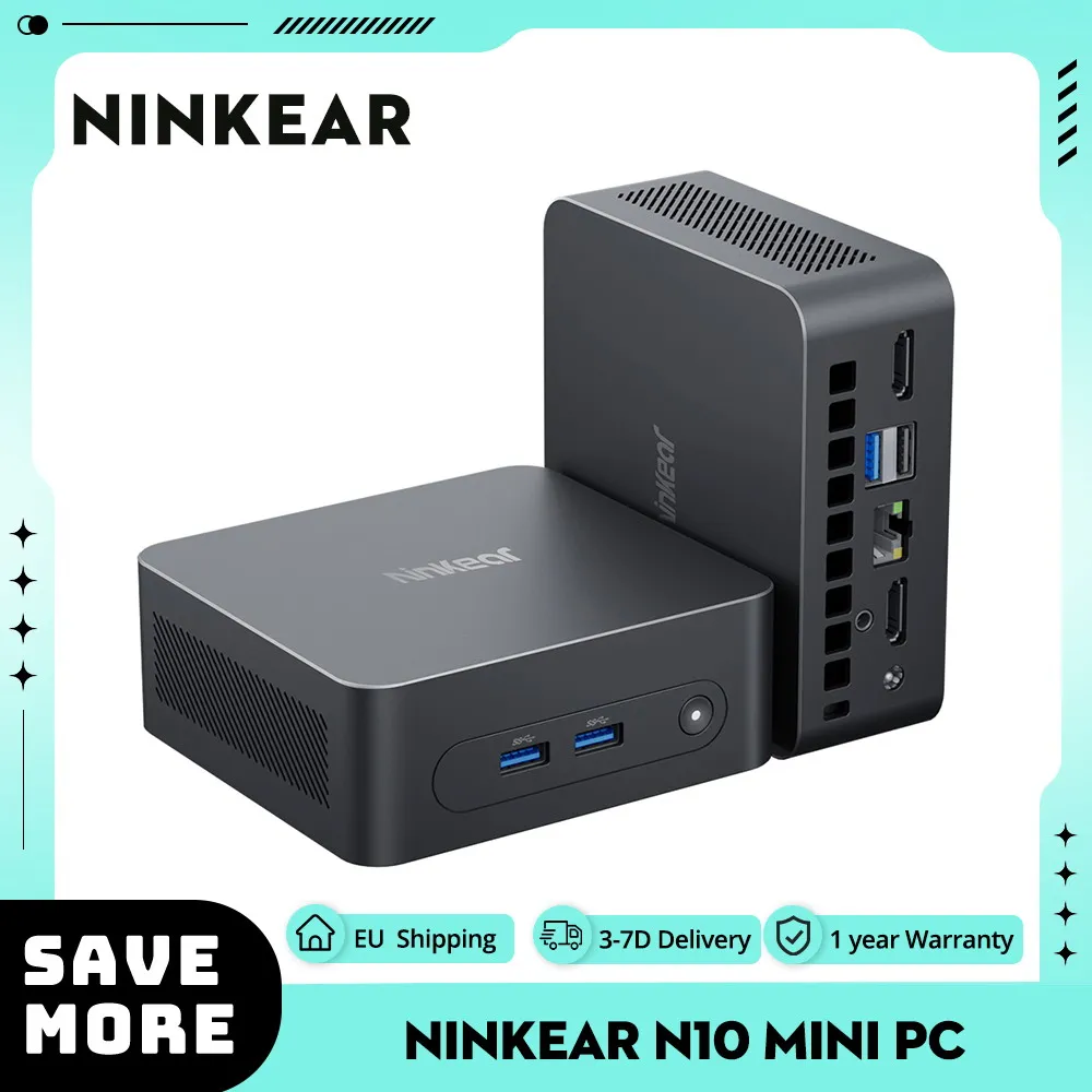 Ninkear N10 Mini PC, Intel N100 4 Cores Max 3.4GHz, 16GB RAM 512GB SSD ...