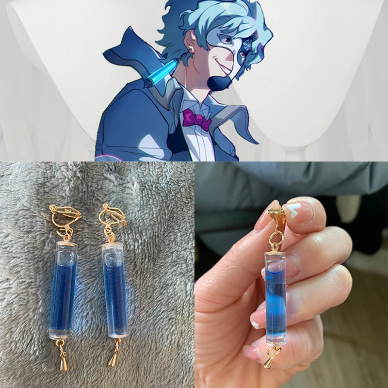 Fashion-Game-Genshin-Impact-The-Dottore-Doctor-Ear-Clip-Blue-Liquid ...