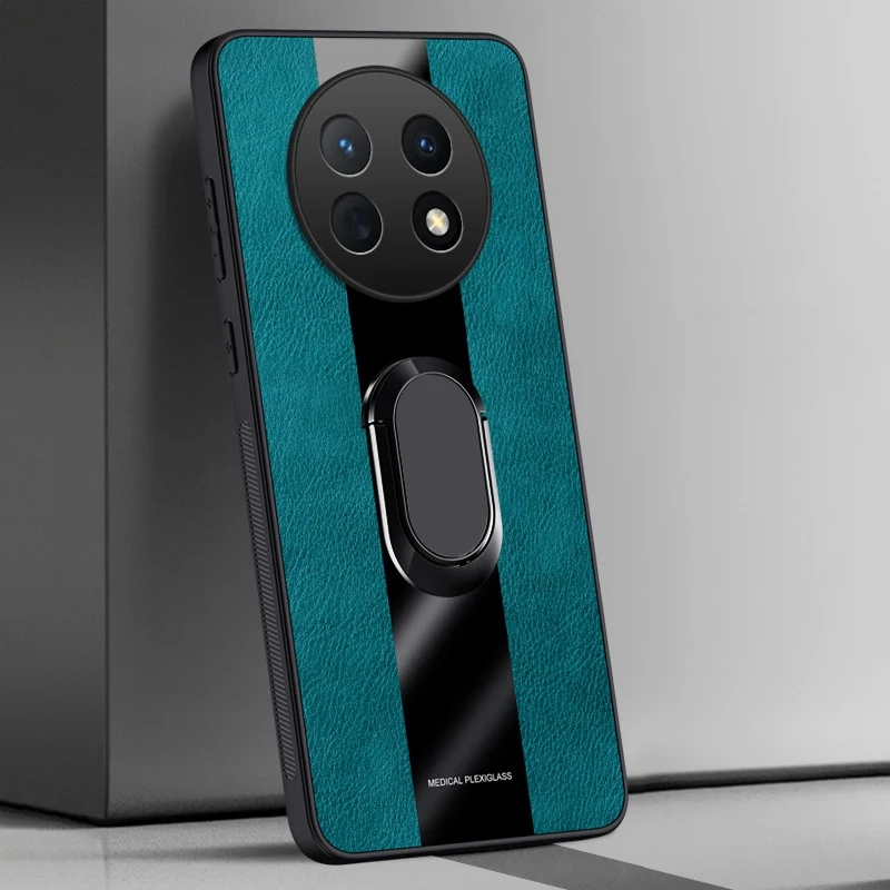 Ring-Holder-Leather-Case-For-Huawei-Nova-Y91-Y90-Back-Cover-Luxury ...