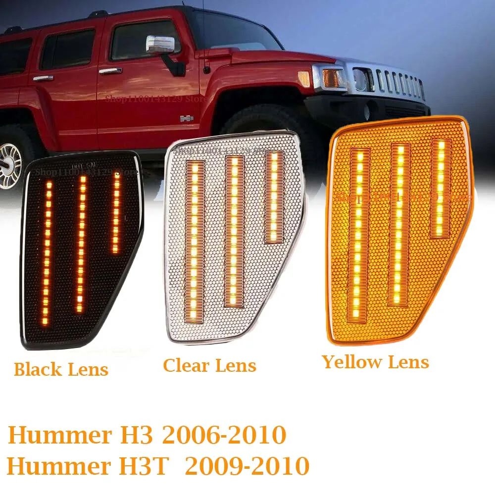 LED-Front-Fender-Side-Marker-Lights-For-Hummer-H3-2006-2007-2008-2010 ...