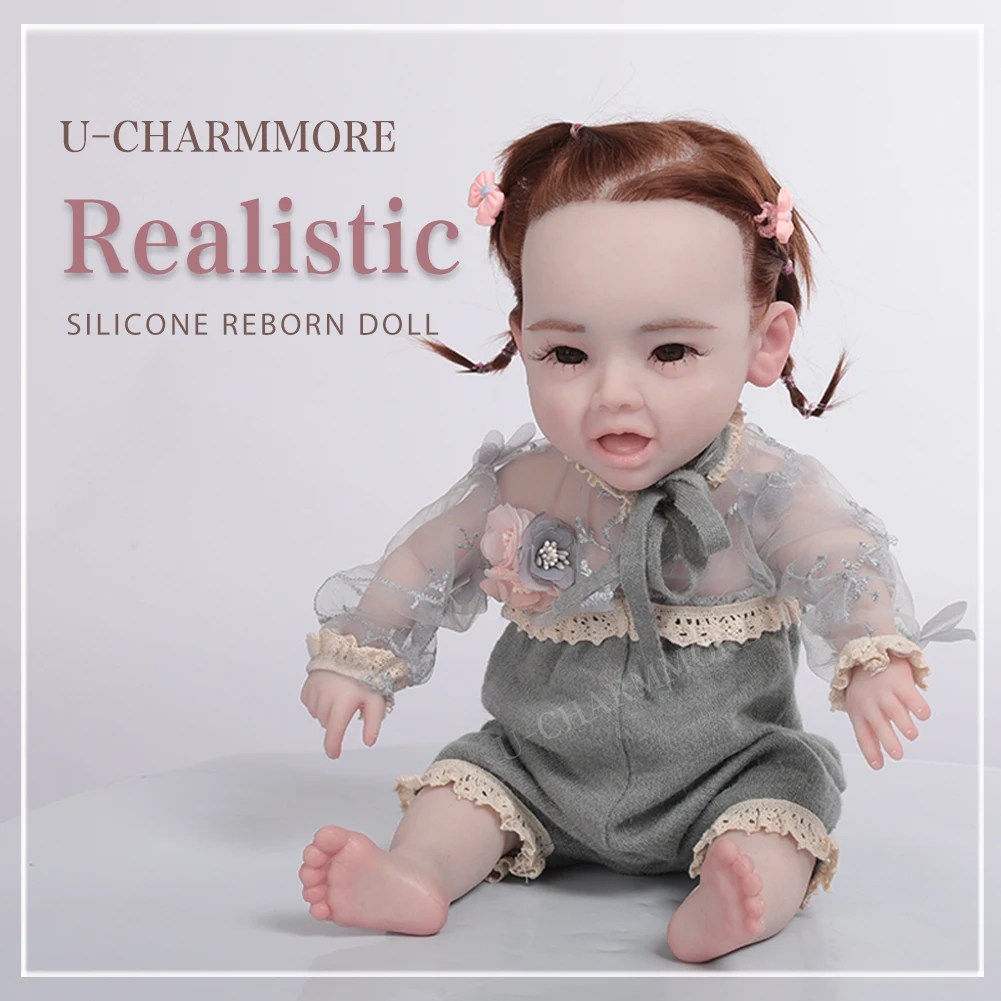 U-charmmore 17.7inch 5.7lbs Full Body Silicone Reborn Baby Doll ...